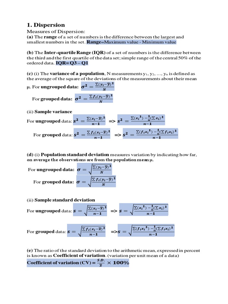 Dispersion Note | PDF