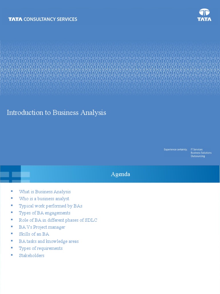 Introduction To Business Analysis | PDF | Business Analysis | Business
