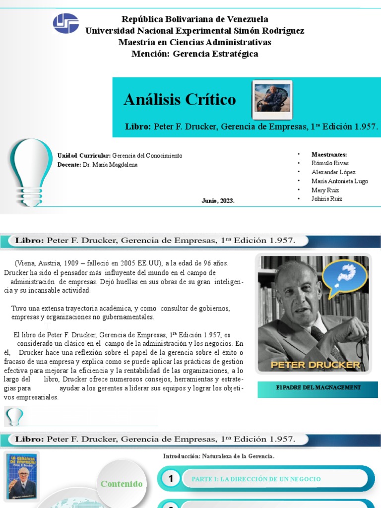 Peter Drucker - 01 | Descargar gratis PDF | Business | Economias