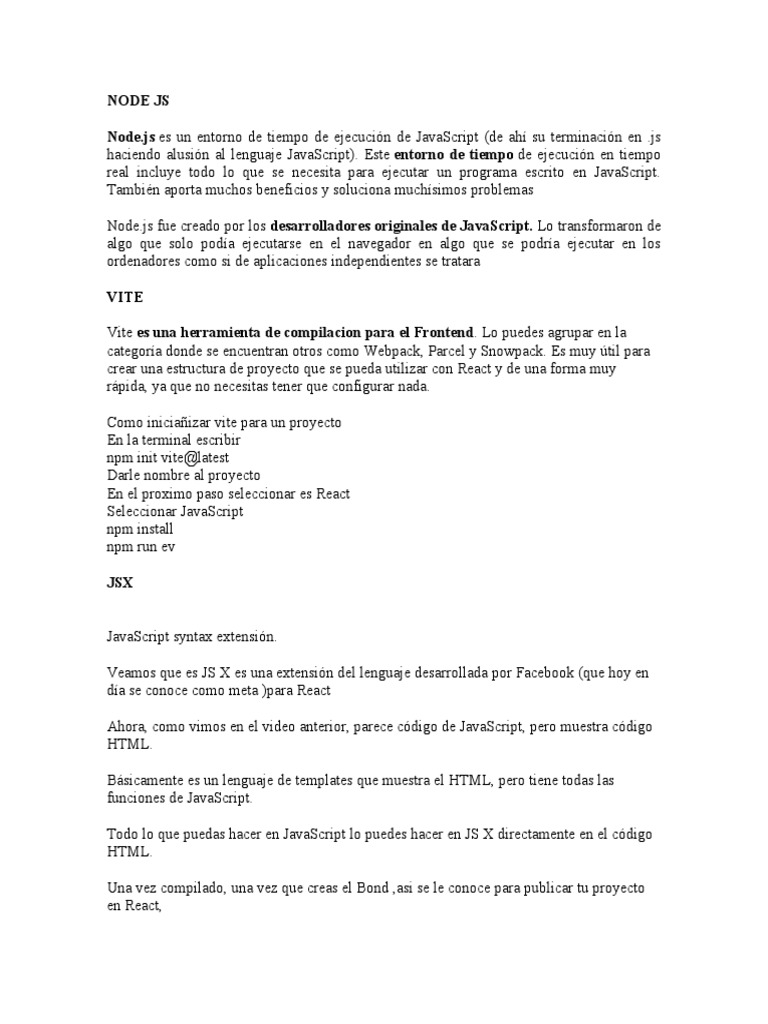 React Primeros Pasos | PDF | Modelo – Vista – Controlador | Script Java