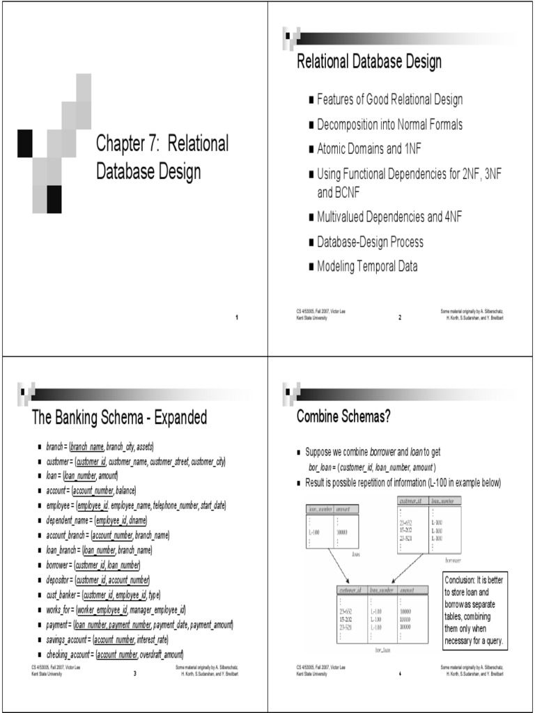 ch7 Part1 4up | Download Free PDF | Relational Model | Information Retrieval