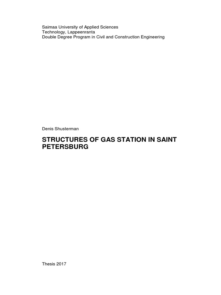Structures of Gas Station in Saint Petersburg | PDF | Beam (Structure ...