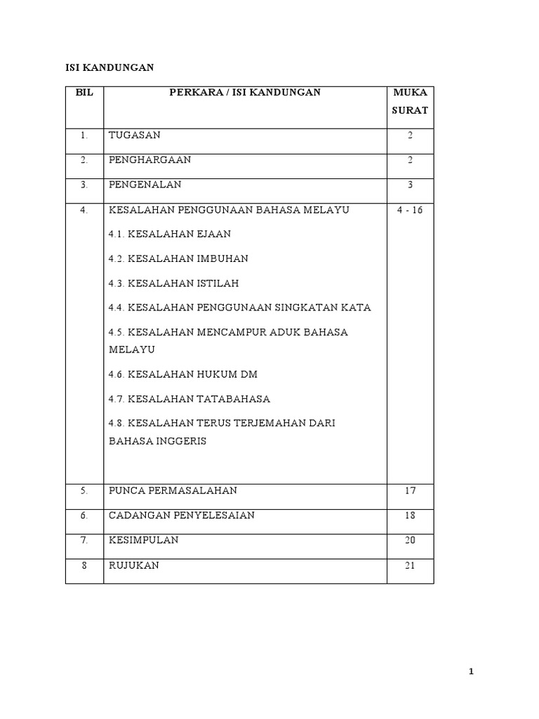 Folio Bahasa Melayu | PDF