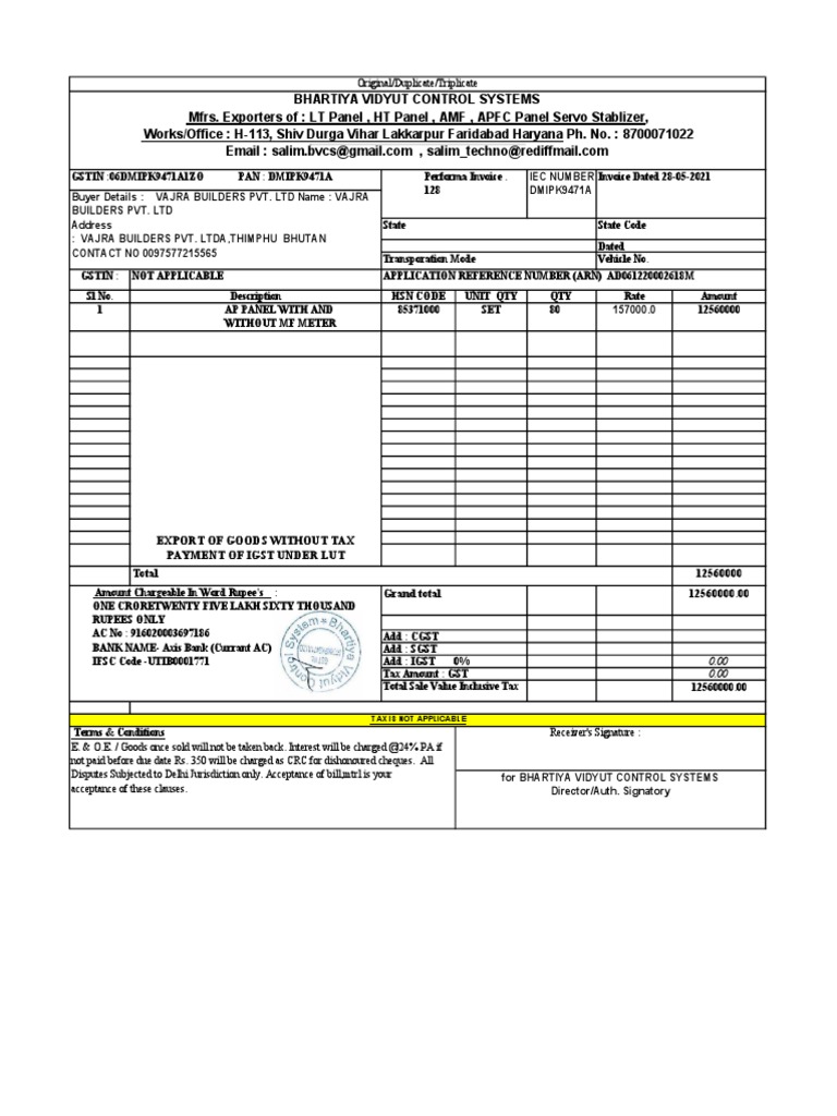Pi of New Quotation | PDF | Government | Trade