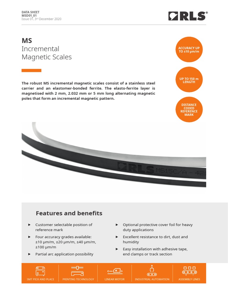 RLS Magnetic Scale General Datasheet | PDF | Hysteresis | Thermal Expansion