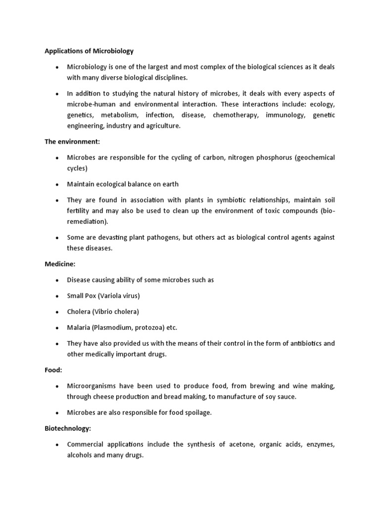 Applications of Microbiology | PDF