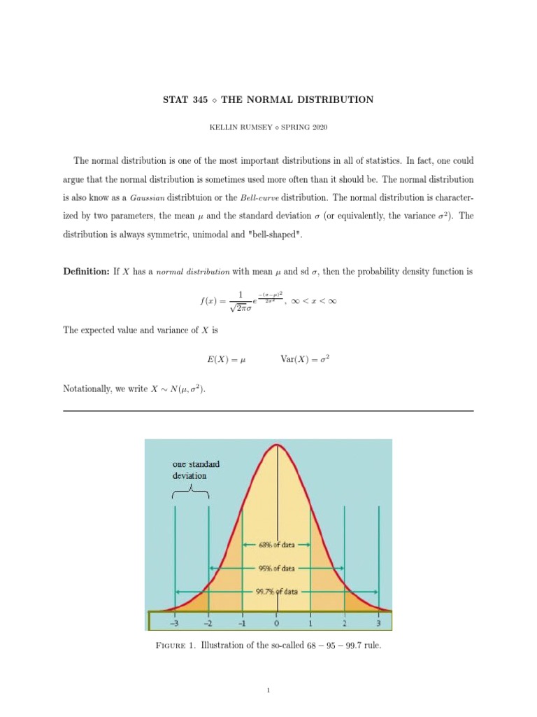 Normal Distributions | PDF | Normal Distribution | Mathematical Analysis