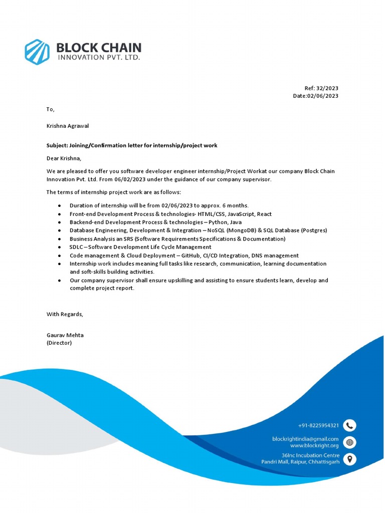 Krishna Offer Letter | PDF