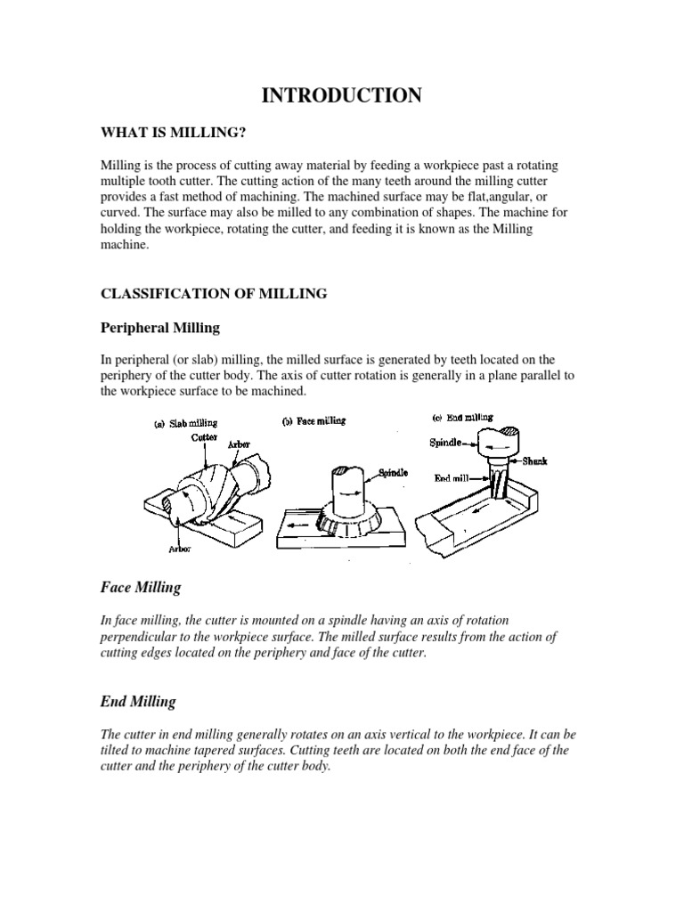 MILLING | PDF | Machining | Procedural Knowledge