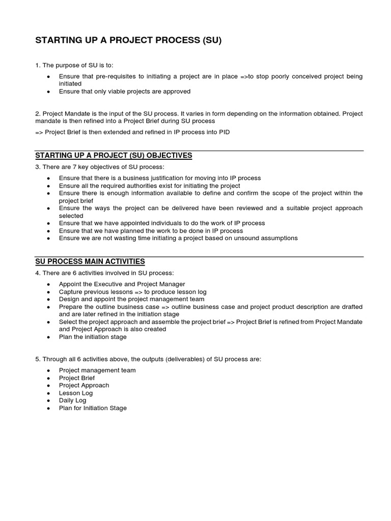 PRINCE2 Foundation Process Notes | PDF PRINCE2 Foundation Process Notes | PDF