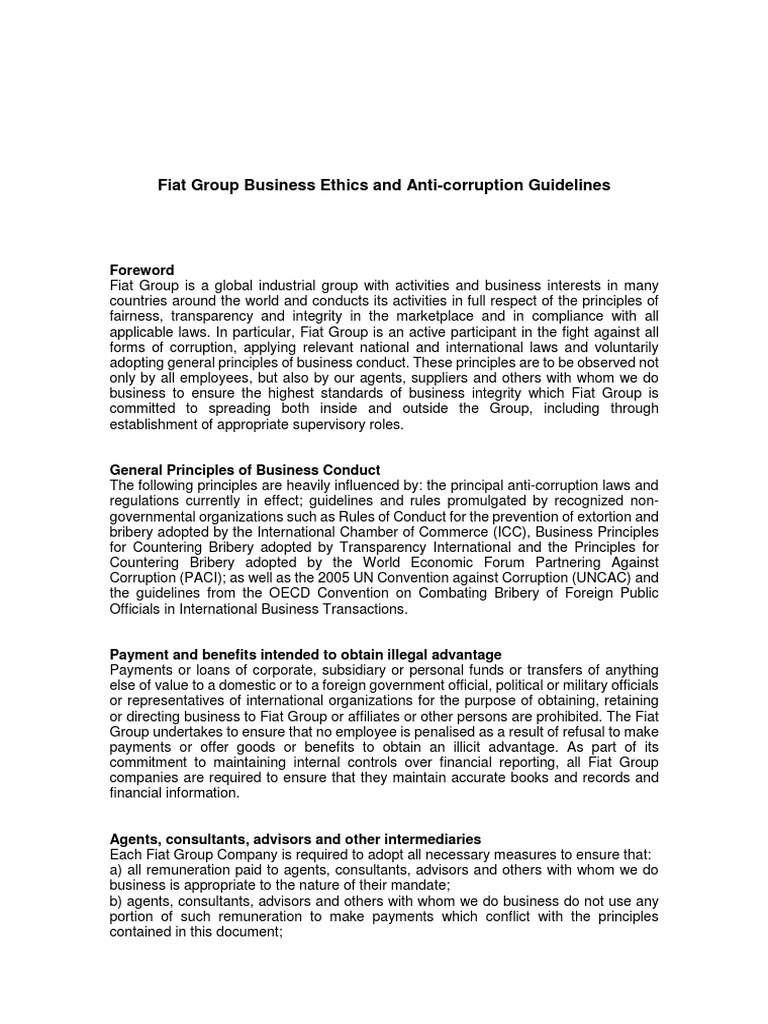 LG Business Ethics and Corruption 1 | PDF | Bribery | Corruption