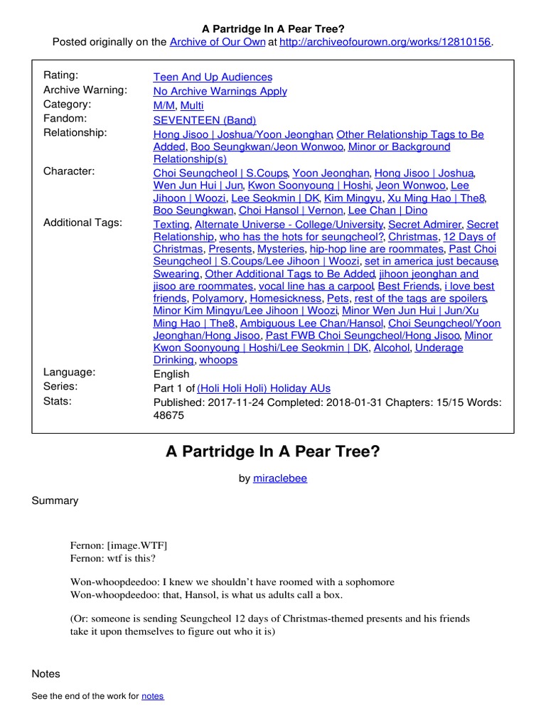 A Partridge in A Pear | PDF | Language Arts & Discipline