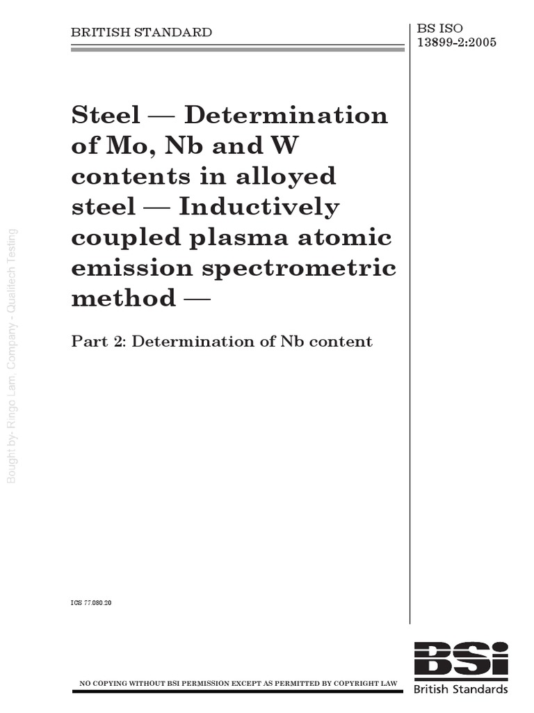 BS Iso 13899-2 2005 | PDF | Applied And Interdisciplinary Physics | Electromagnetism