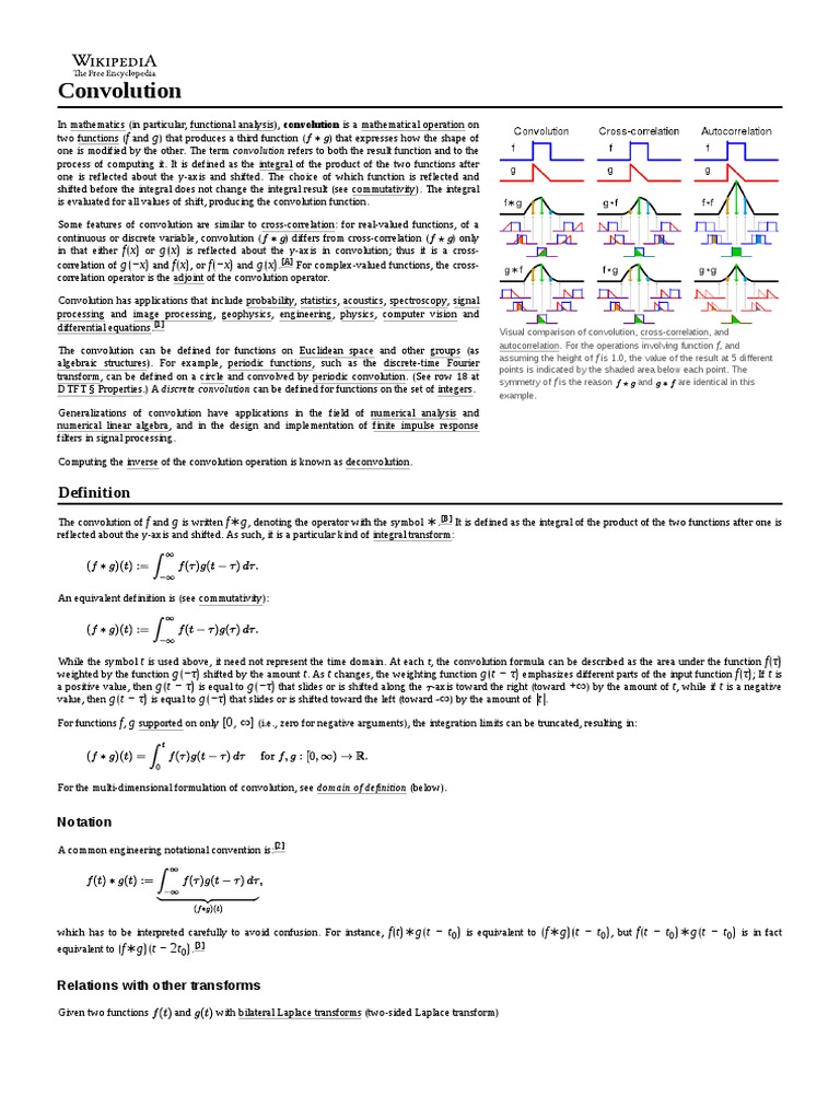 Convolution | PDF | Convolution | Laplace Transform