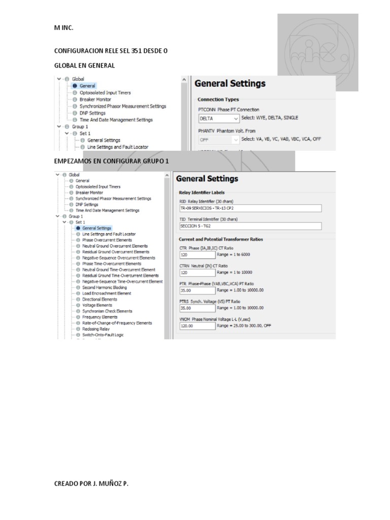 Configuracion Rele Sel 351 Desde 0 | PDF