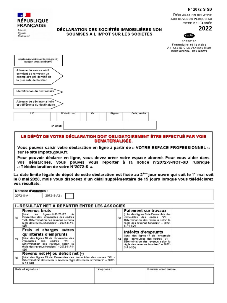 PDF Formulaires-2072 2023 2023-Formulaire-2072 | PDF