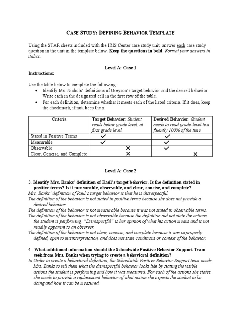 Case Study For Scribd | PDF | Behavior