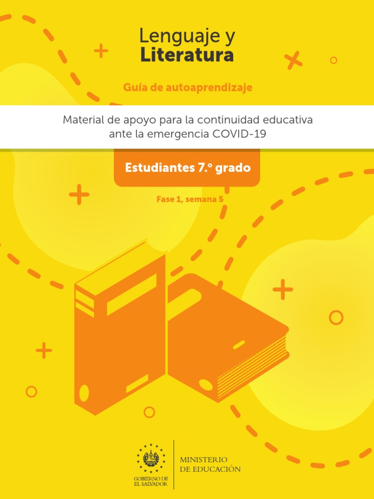Guía de Aprendizaje - 7mo Grado - Lenguaje - Fase 1 - Semana 5 | PDF