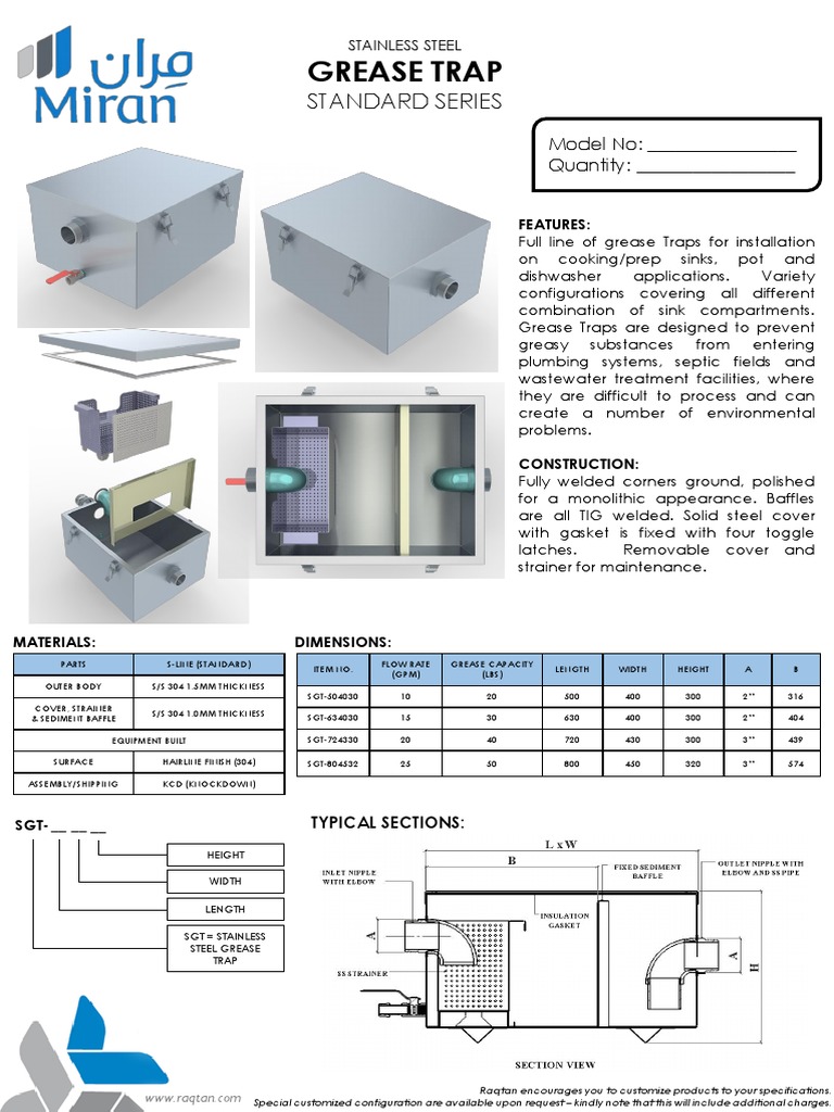 Grease Traps | PDF