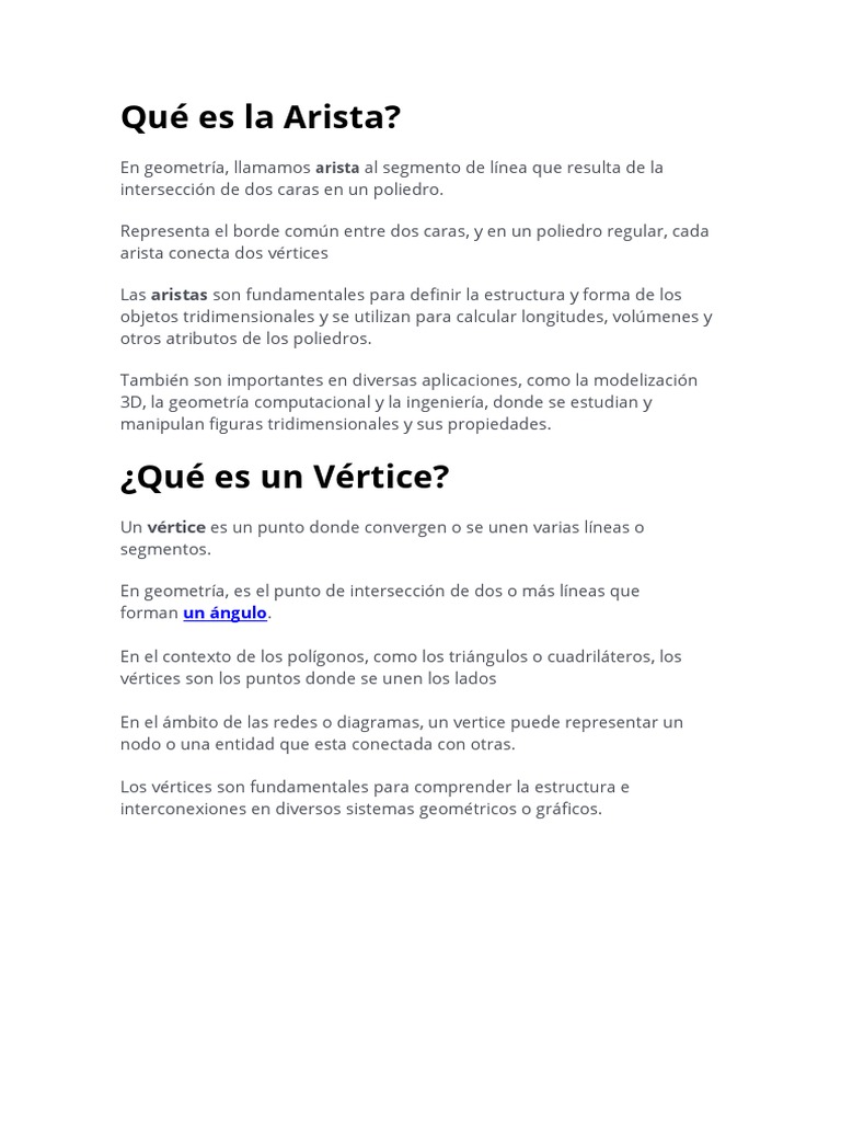 TAREA 1 Qué Es Un Vertice y Qué Es La Arista | PDF