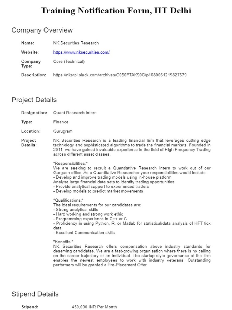 NK Securities Research (Quant Research Intern) | PDF