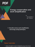 Energy Conservation and Work Simplification Handout | PDF