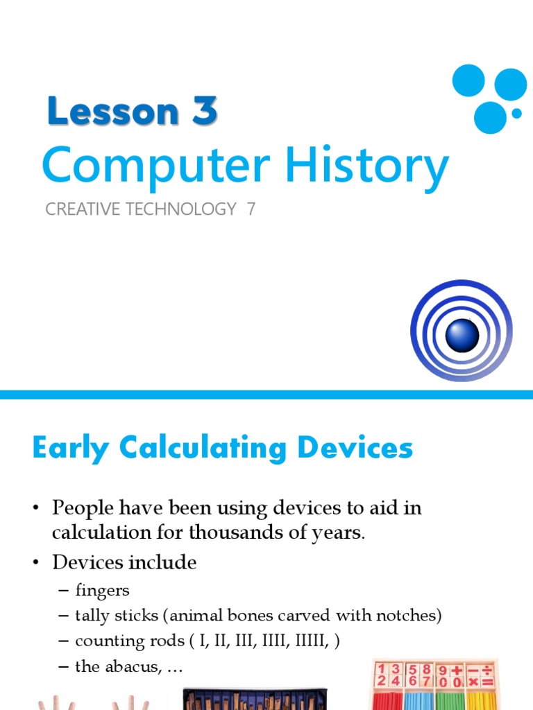 Lesson 3 - History of Computers | PDF