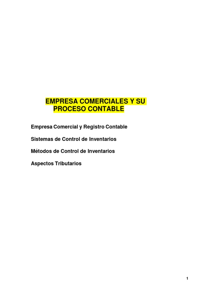 Contenido Cientifico Contabilidad Comercial 2do Ciclo | PDF