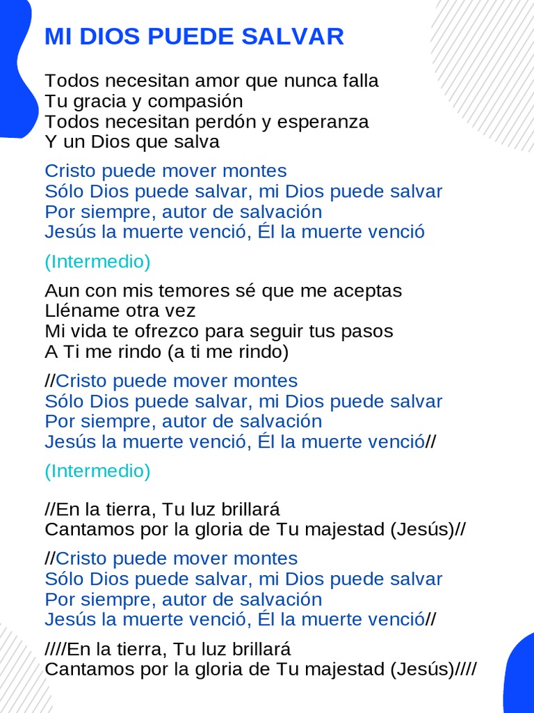 Mi Dios Puede Salvar | PDF