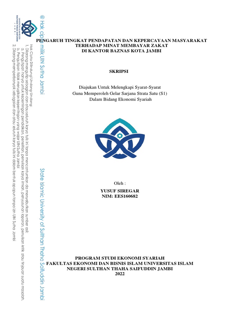 Skripsi Yusup-1 | PDF | Ilmu Sosial