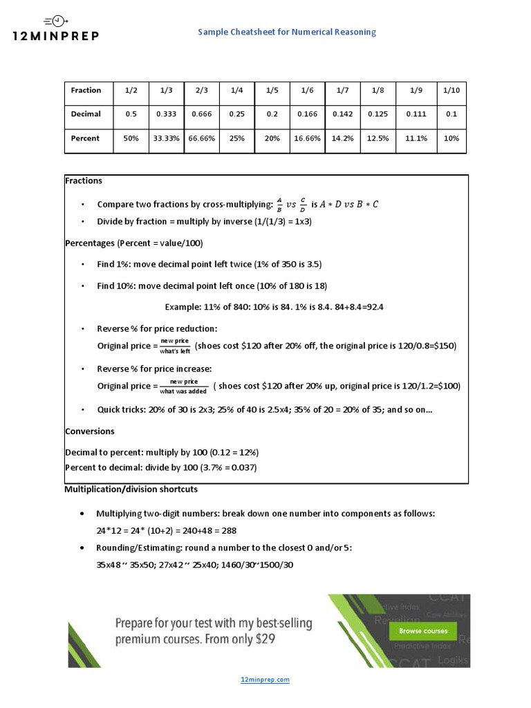 Math Cheatsheet | PDF