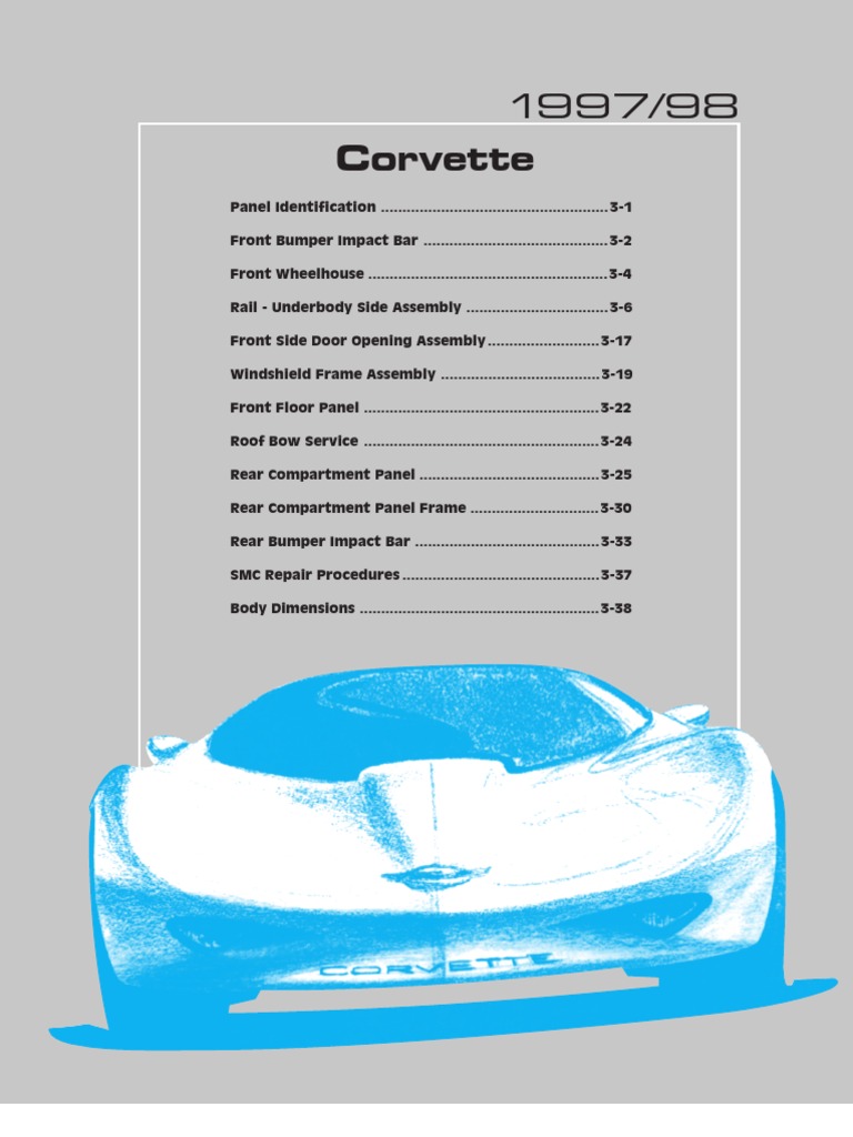 Corvette Body Complete Manual 3823KB | PDF | Track (Rail Transport ...