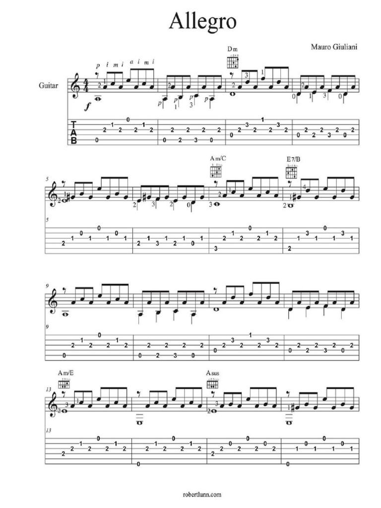 Allegro - Mauro Giuliani (Guitarra) | PDF