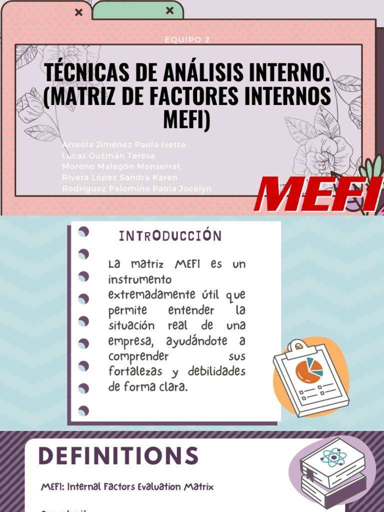 Equipo 2 - Tecnicas de Analisis Interno. (Matriz de Factores Internos ...