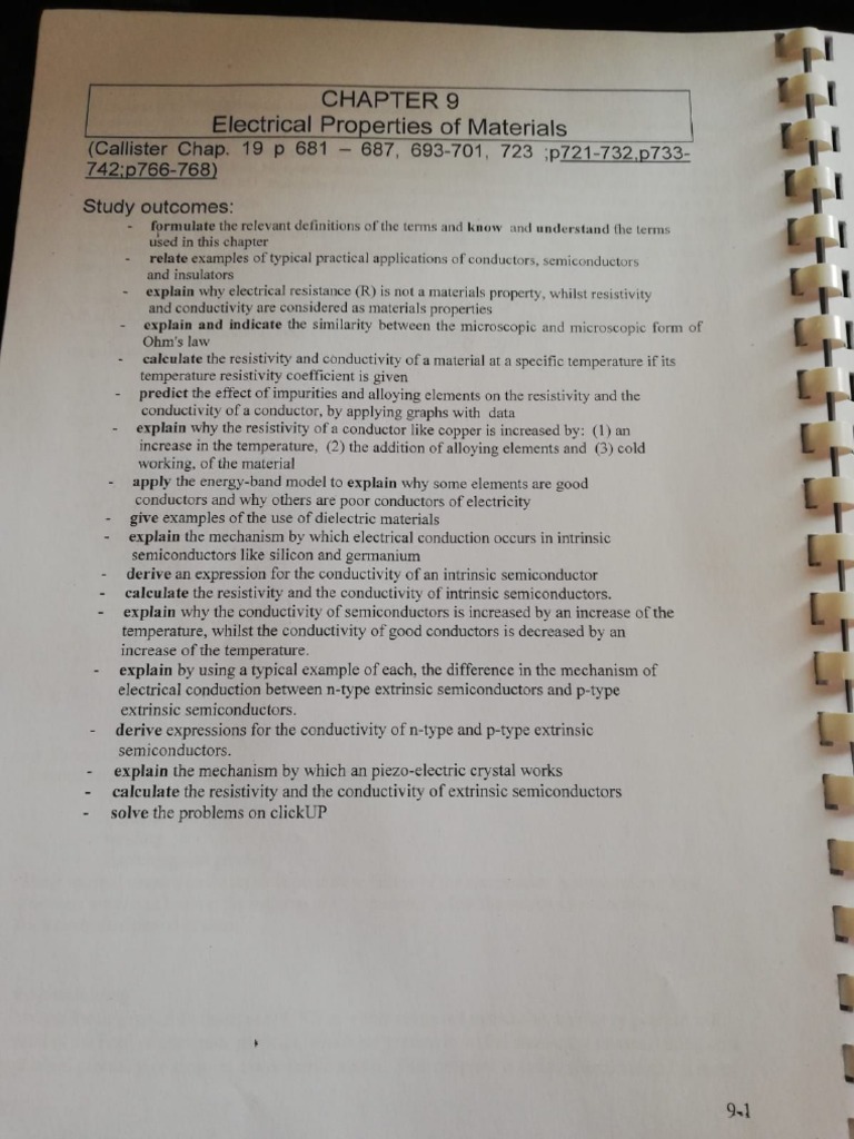 Chapter 10 Electrical Properties | PDF