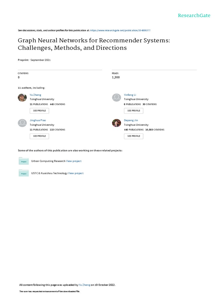 Graph Neural Networks For Recommender Systems Chal | PDF | Applied ...