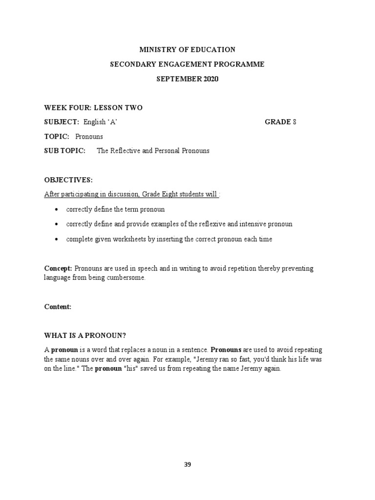 Grade 8 English Language Week 4 Lesson 2 | PDF Grade 8 English Language Week 4 Lesson 2 | PDF