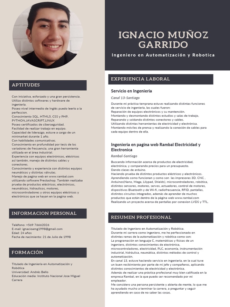 Ignacio Muñoz Garrido CV | PDF