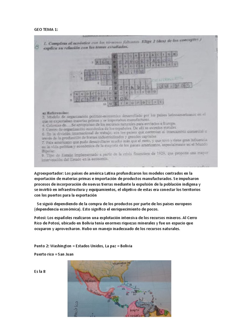 Geo Tema 1 | PDF | Américas | America latina