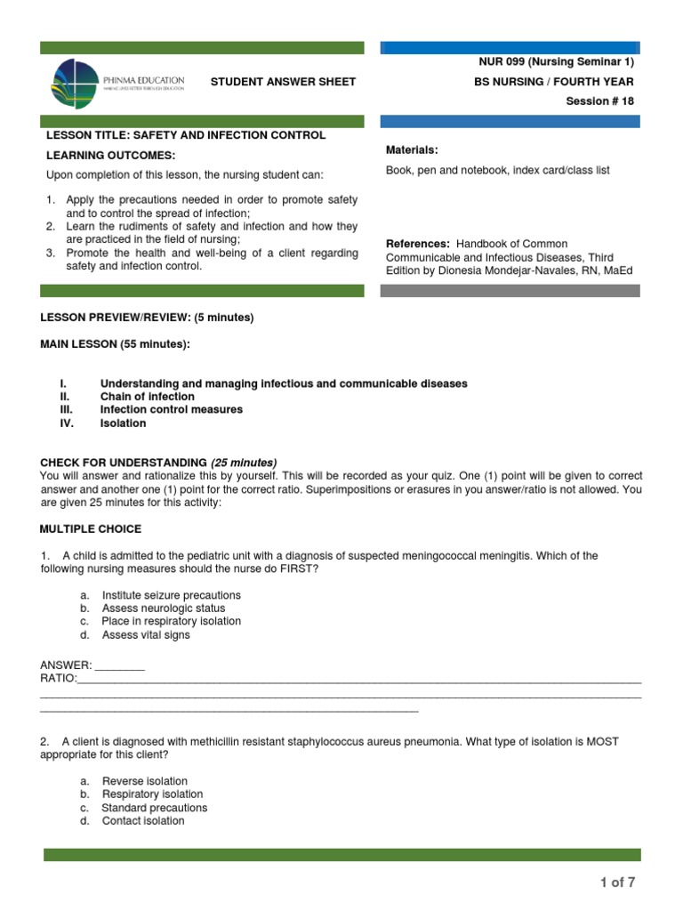 Nursing Seminar 1 SAS Session 18 | PDF | Hiv/Aids | Infection