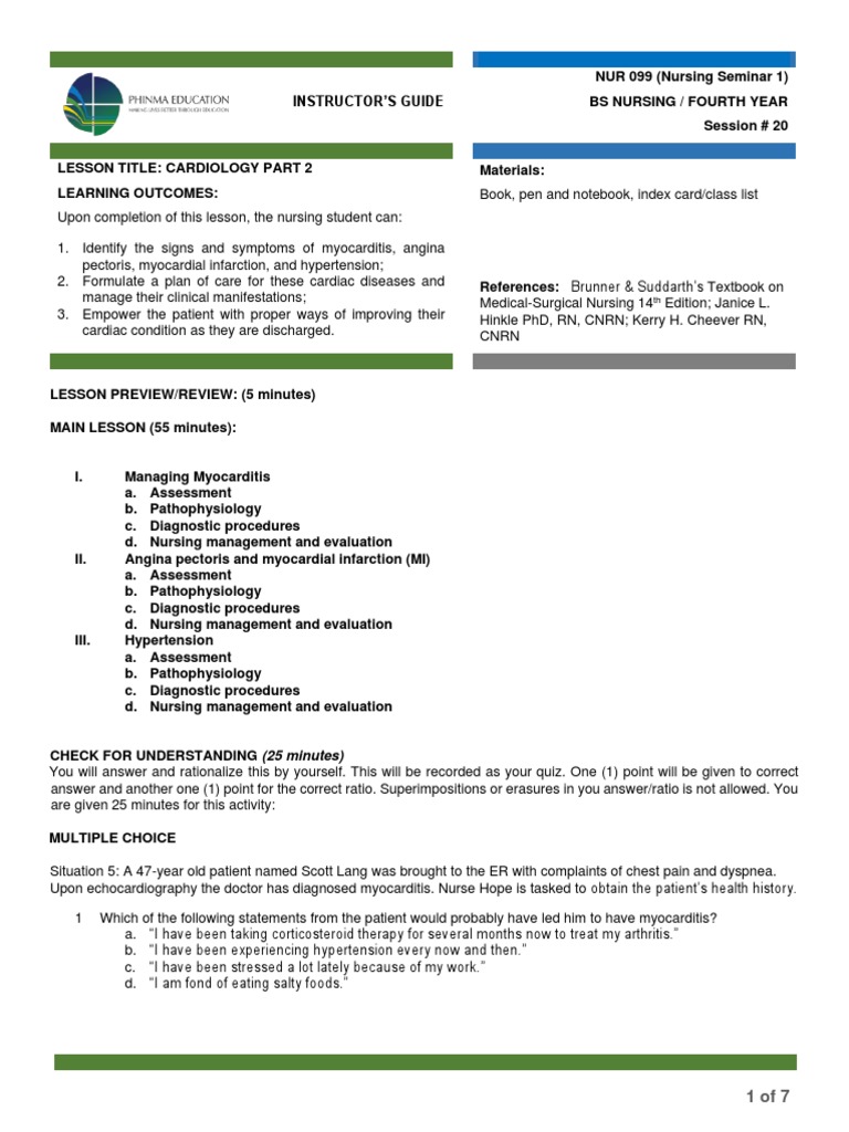 Nursing Seminar 1 Sas Session 20 Pdf