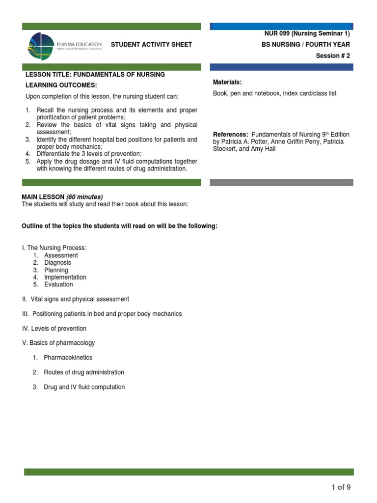 Nursing Seminar 1 SAS Session 2 | PDF | Physical Examination | Nursing