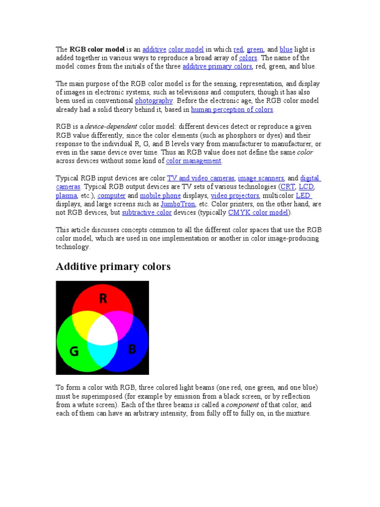 Dip | Rgb Color Model | Color