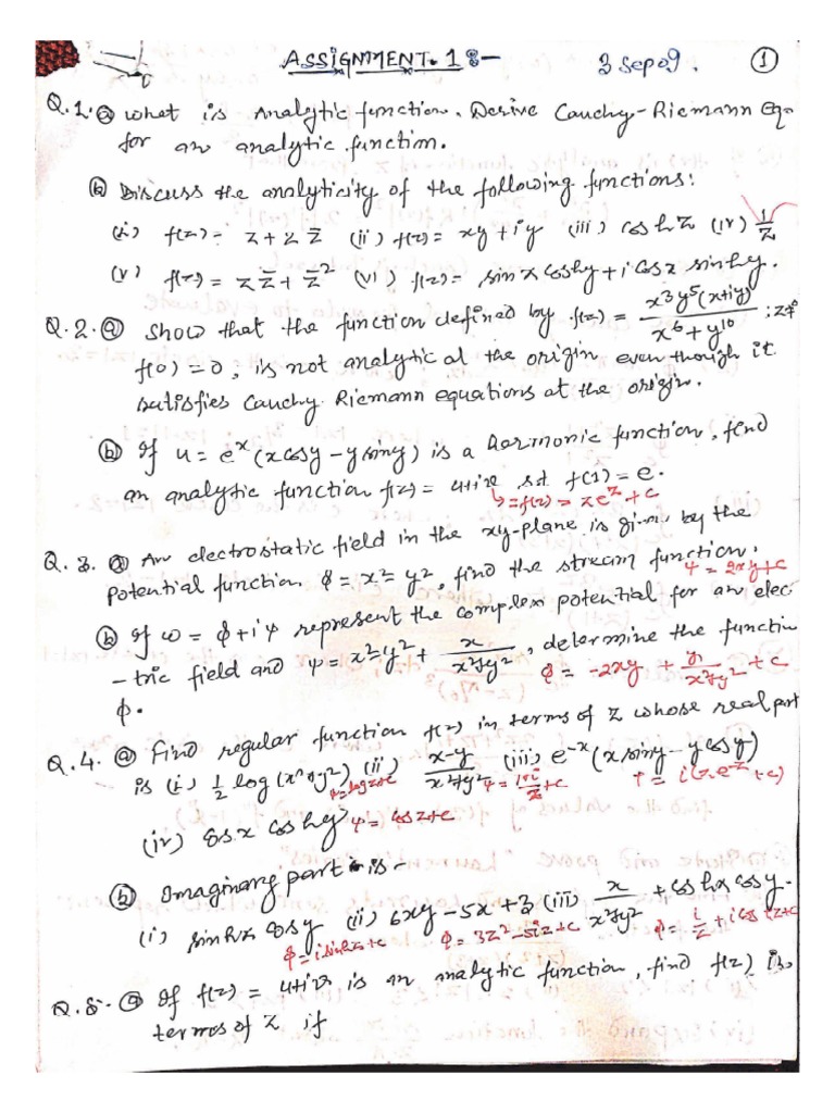 Semester II Maths II Assignment 4 Unit-IV | PDF