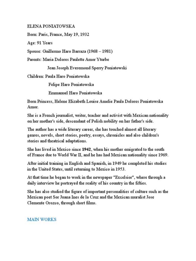 Elena Poniatowska | PDF