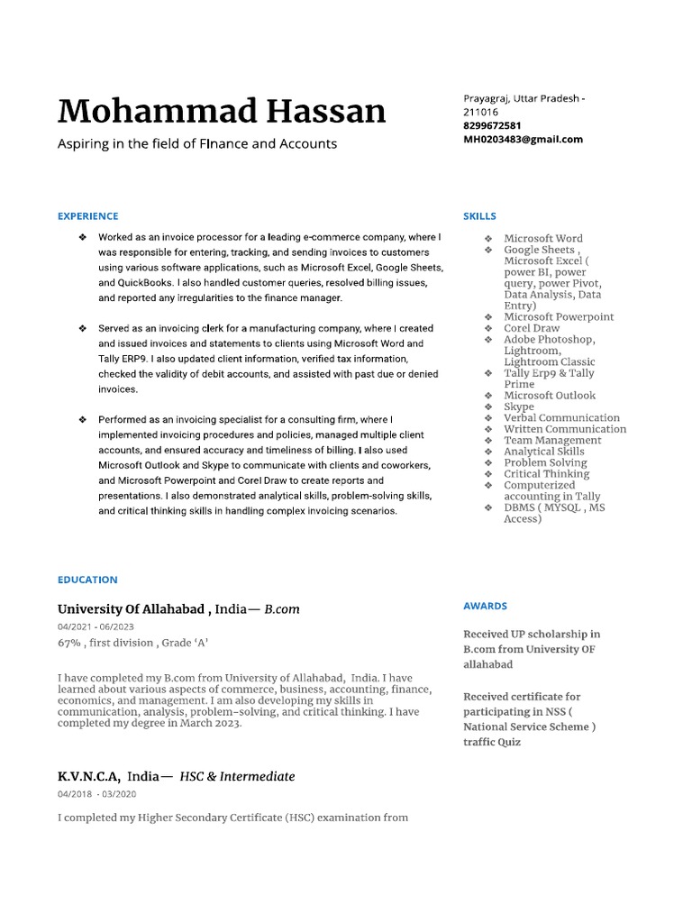 Hassan New Resume | PDF