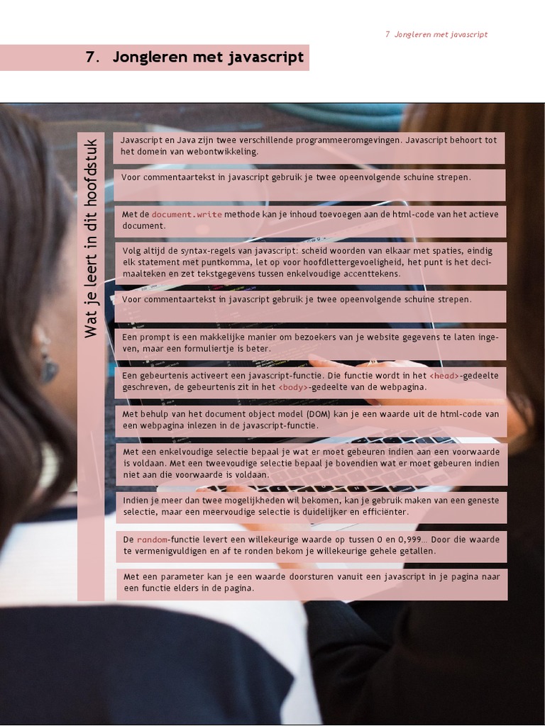 Cursus Webontwikkeling - HST 7 | PDF