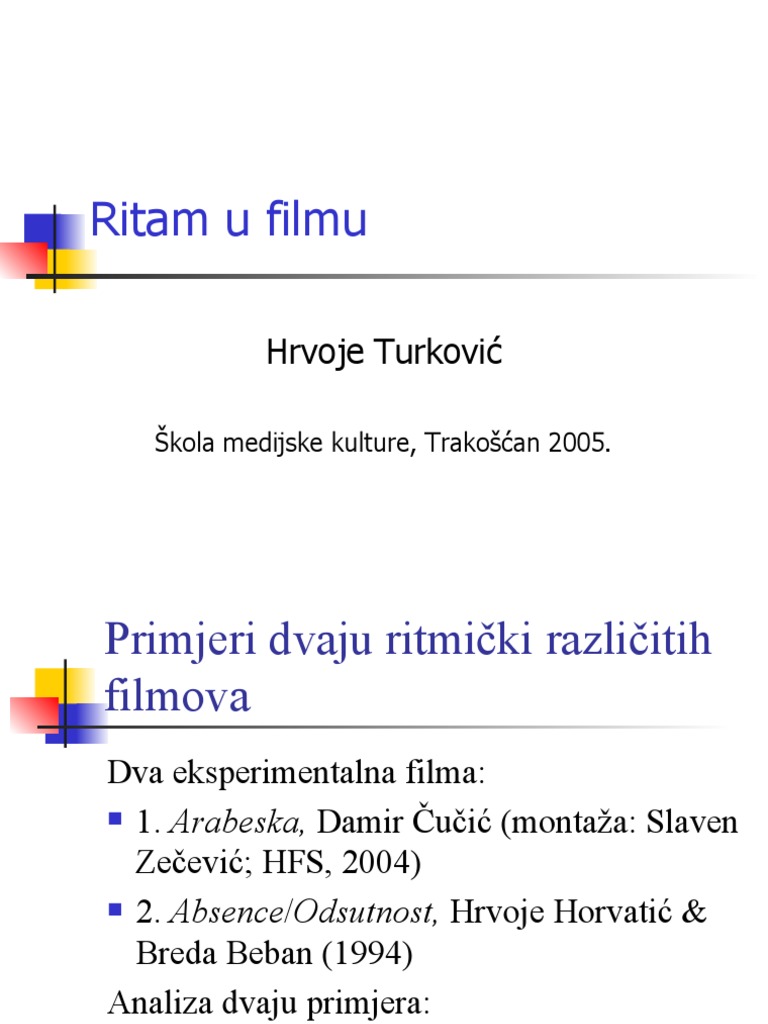 Ritam U Filmu Rhythm in Film | PDF