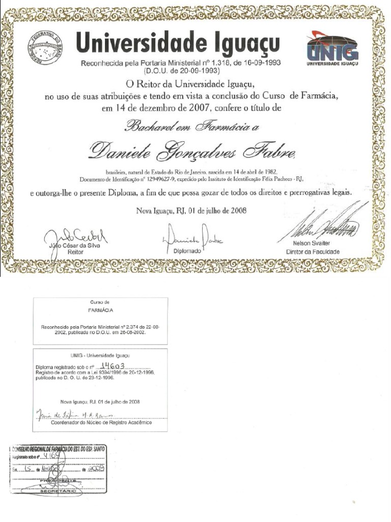 Diploma - Frente e Verso | PDF