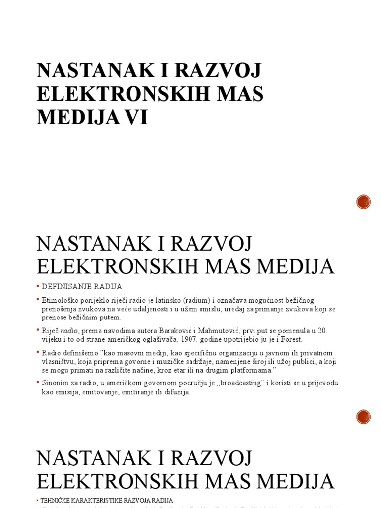 Razvoj Elektronskih Medija | PDF